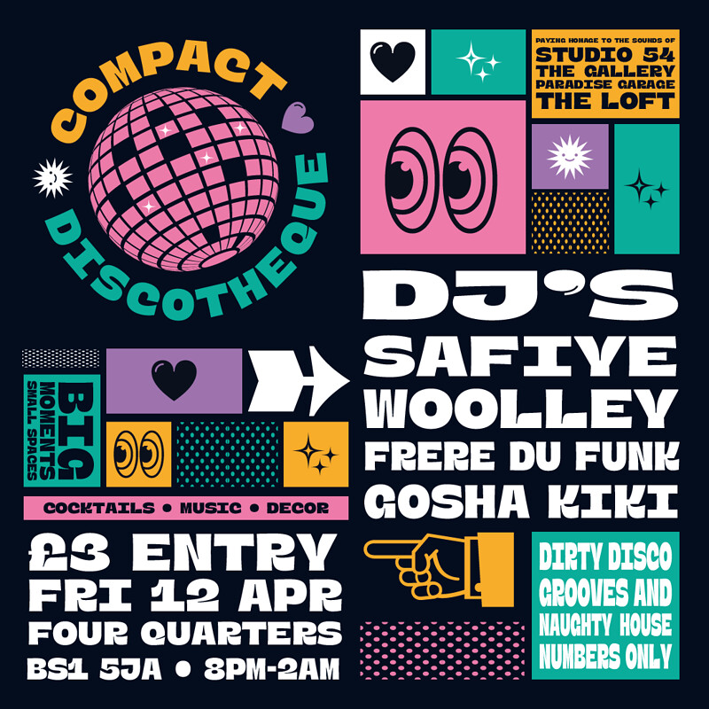 Compact Discotheque tickets — £3.40 | Four Quarters, Bristol