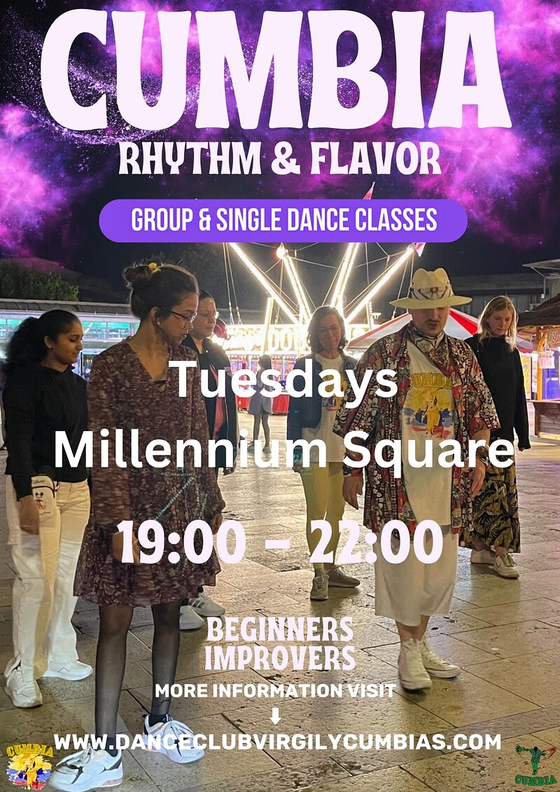 Learn how to dance Cumbia - Rhythm & Flavor tickets — 0p | Millennium ...