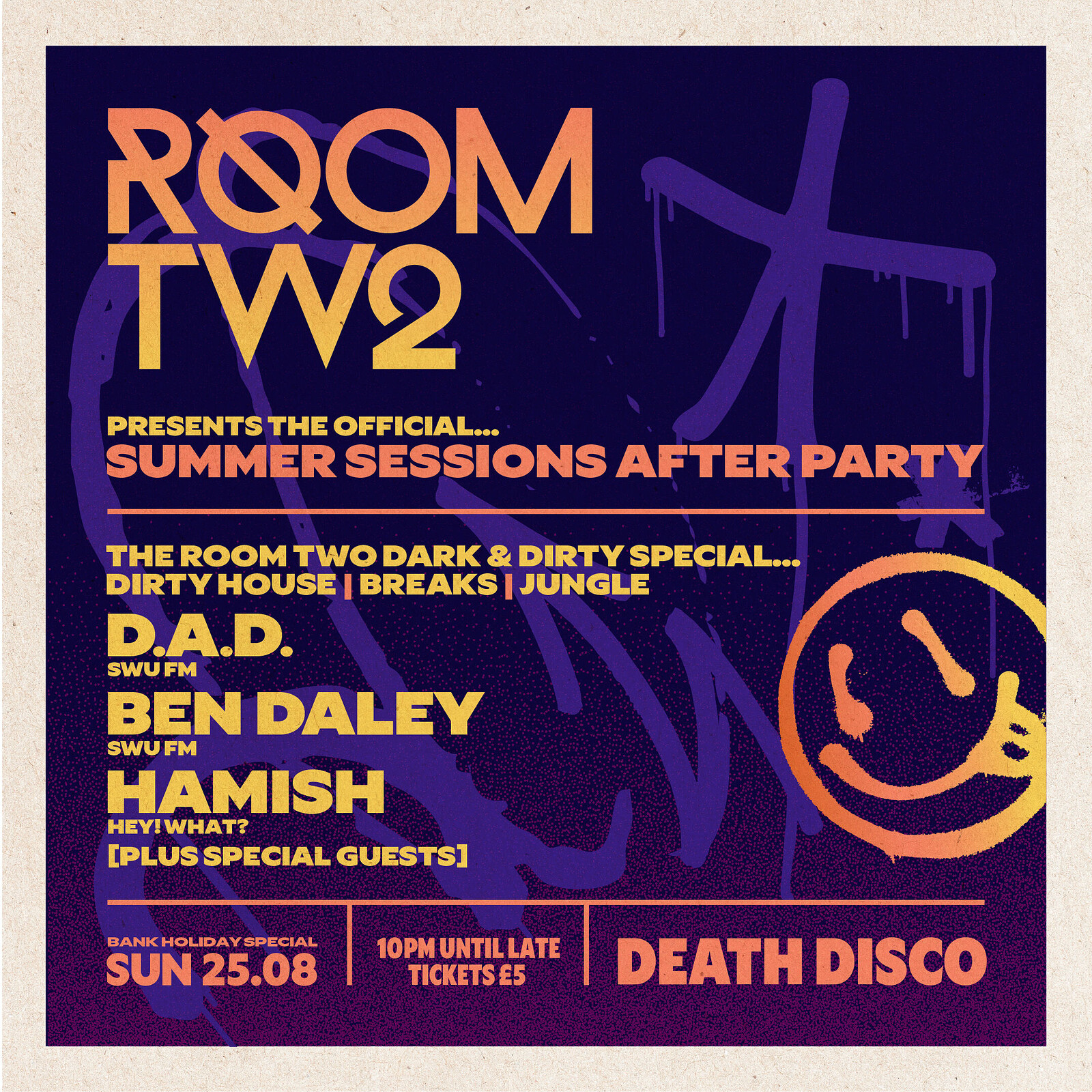 Room Two - Summer Sessions After Party tickets — £5.50 | Death Disco ...