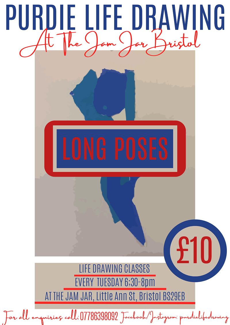 Long Pose Purdie Life Drawing tickets — £8.65 | The Jam Jar, Bristol