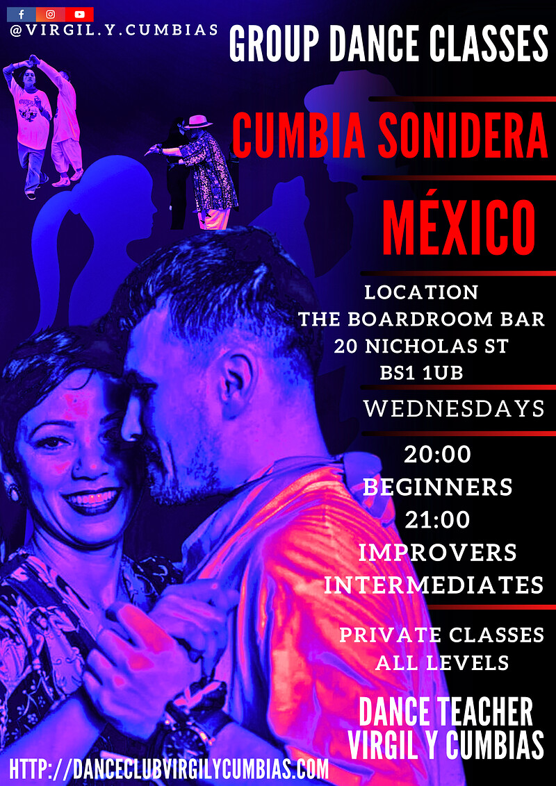 Learn how to dance Cumbia Sonidera tickets — 0p | The boardroom, Bristol
