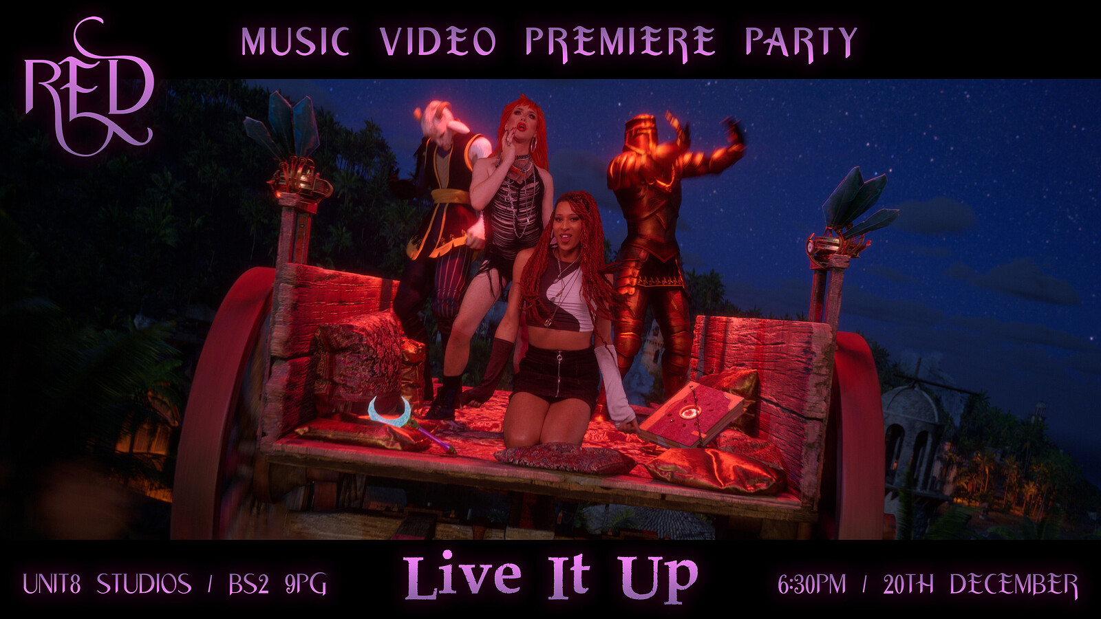 RED: Music Video Premiere Party tickets, UNIT8 Studios – buy from Headfirst