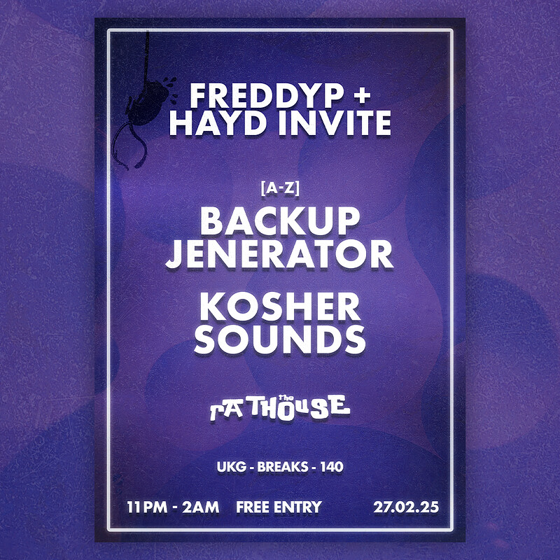 Freddy P + Hayd Invite: Backup Jenerator + more tickets — 0p | The ...