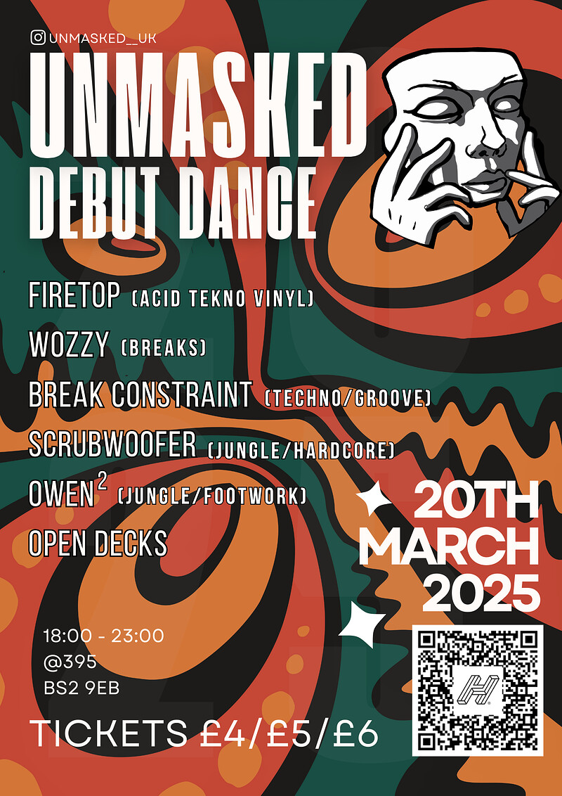 UnMasked - Debut Dance tickets — £4.50 | 395, Bristol