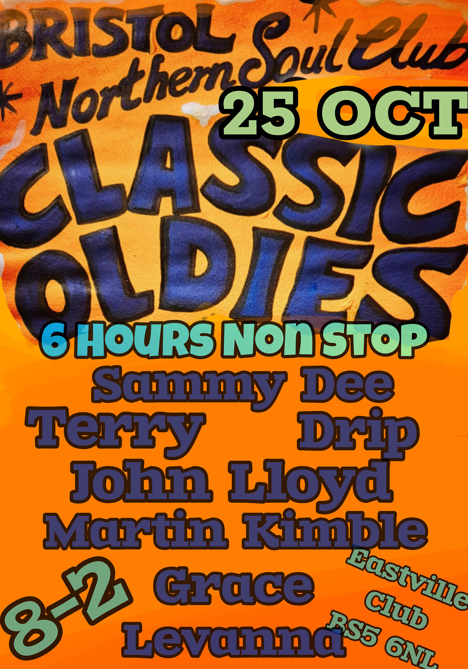 BRISTOL NORTHERN SOUL CLUB - CLASSICS NIGHT tickets — £1.40 | EASTVILLE ...