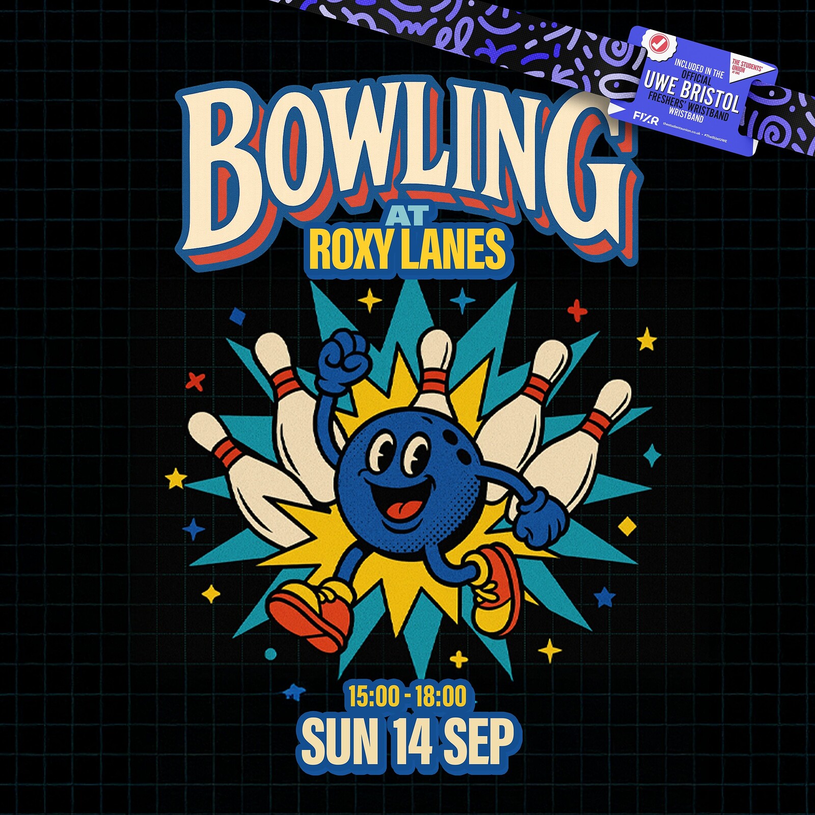 UWE Bristol Official Freshers | Bowling at Roxy Lanes tickets — £5.50 ...