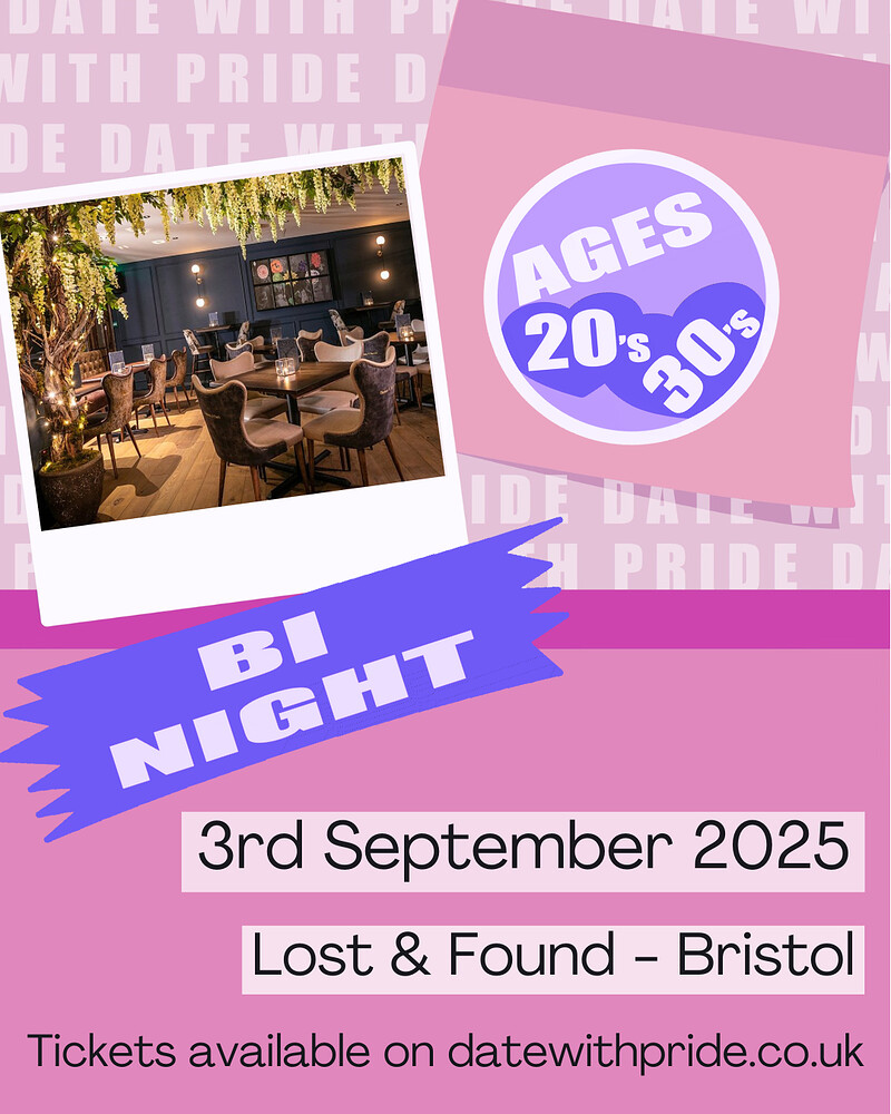 Bi Night - LGBTQ+ Speed Dating Bristol - 3rd September tickets — £16.20 ...