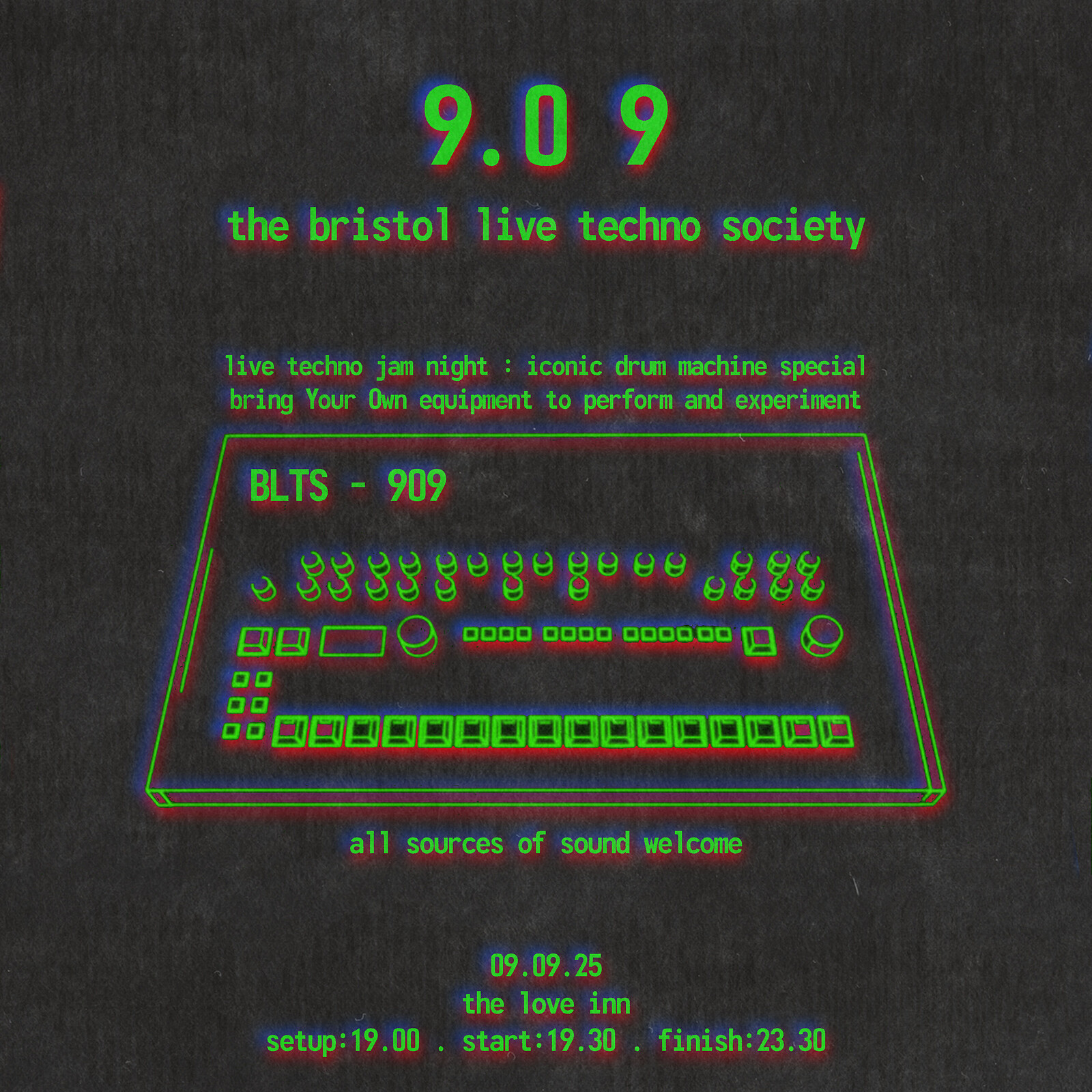 The Bristol Techno Society 909 Day Special tickets — 0p | The Love Inn ...