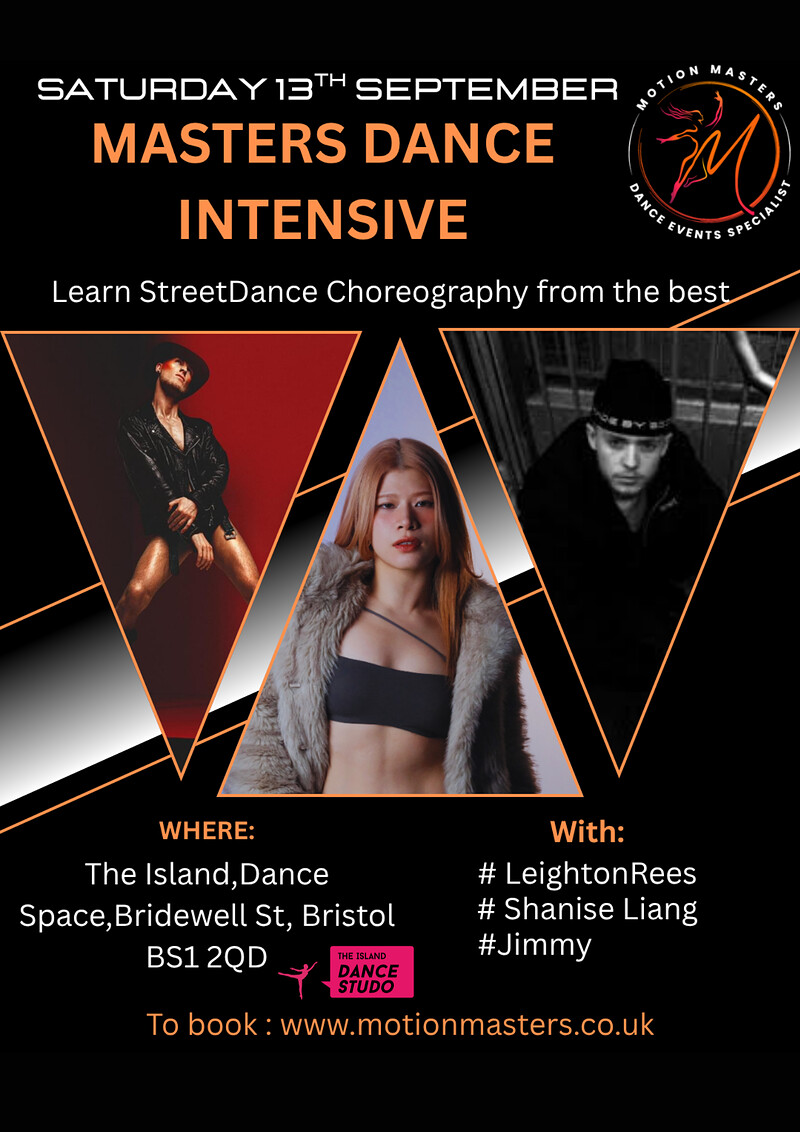 Motion Masters: Choreography with Shanise Liang, intermediate level, The Island – Headfirst Bristol