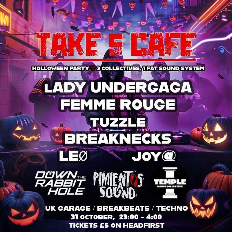 Take Five Cafe: Basement Bash tickets — £5.50 | Take Five Cafe, Bristol