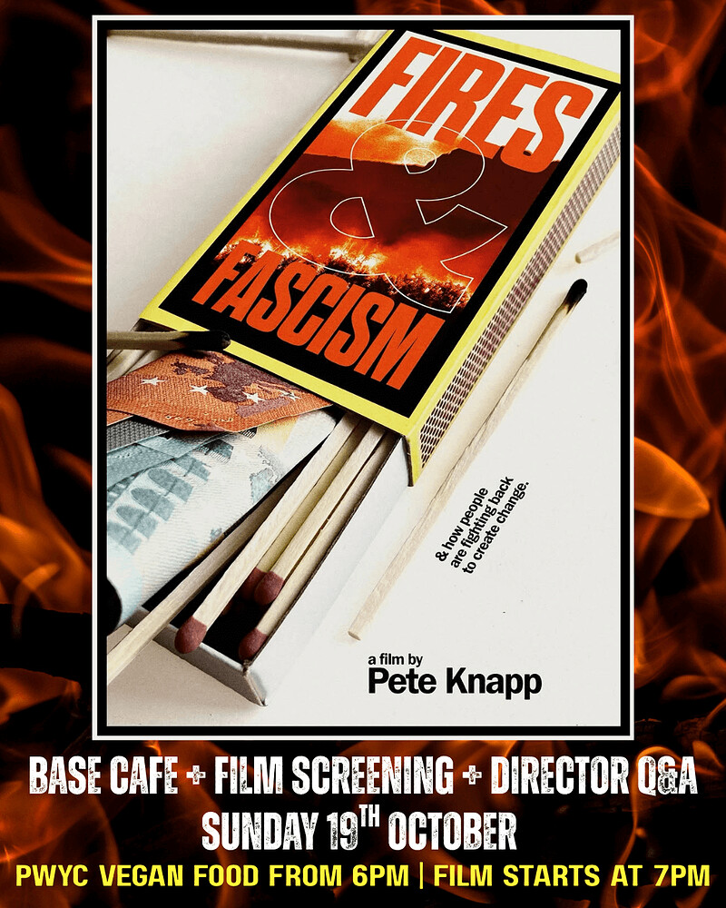 ‘Fires and Fascism’ Film Screening + Director Q&A at BASE Cafe, BASE ...