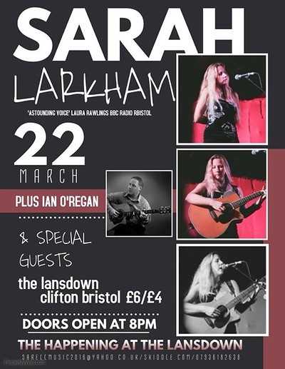 The Happening presents Sarah Larkham/Ian O'Regan, The Lansdown ...