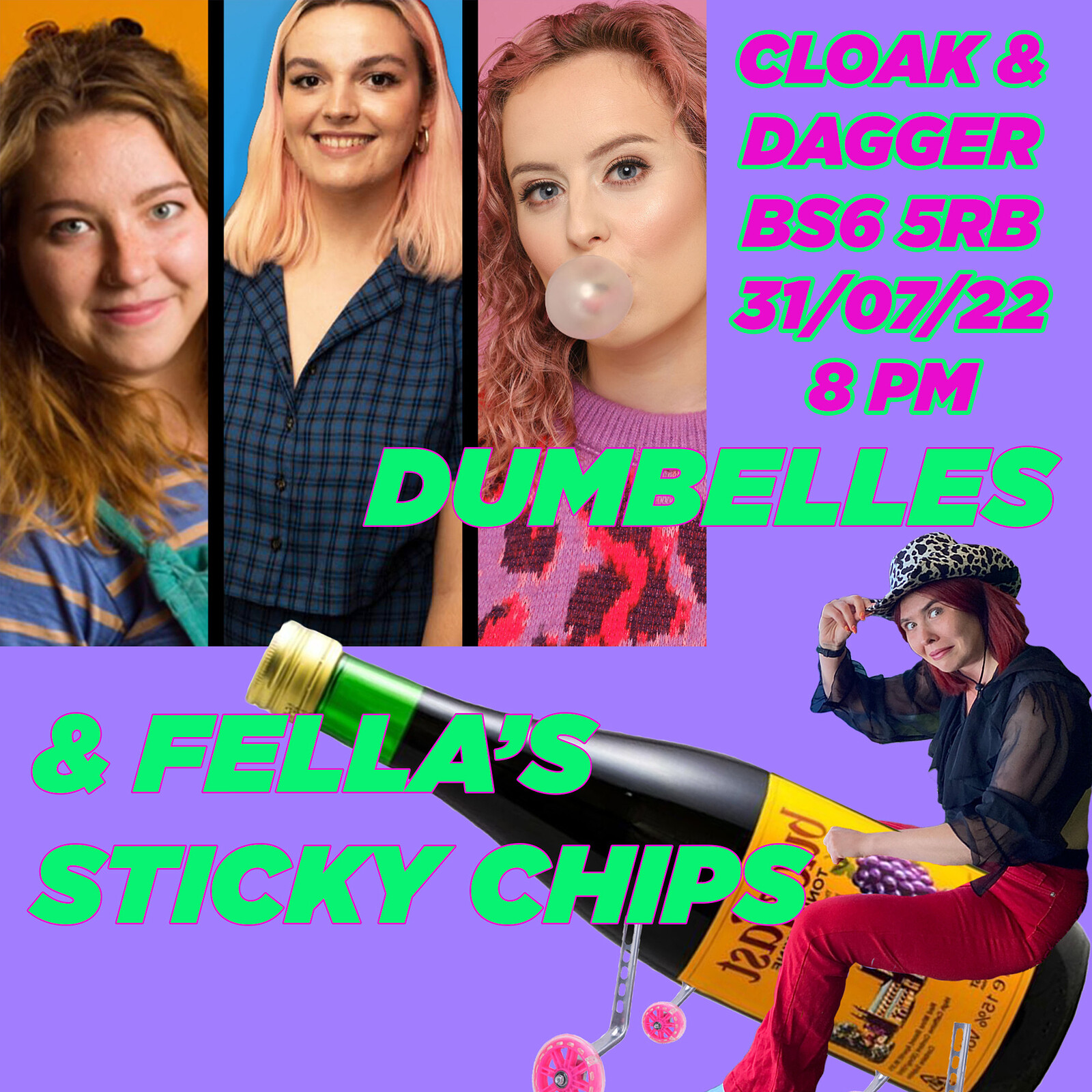 COMEDY: Dumbelles & Fella's Sticky Chips tickets — £4.40 | The Cloak ...