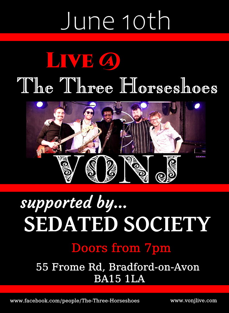 Vonj - at The Three horseshoes with support, The Three Horseshoes ...