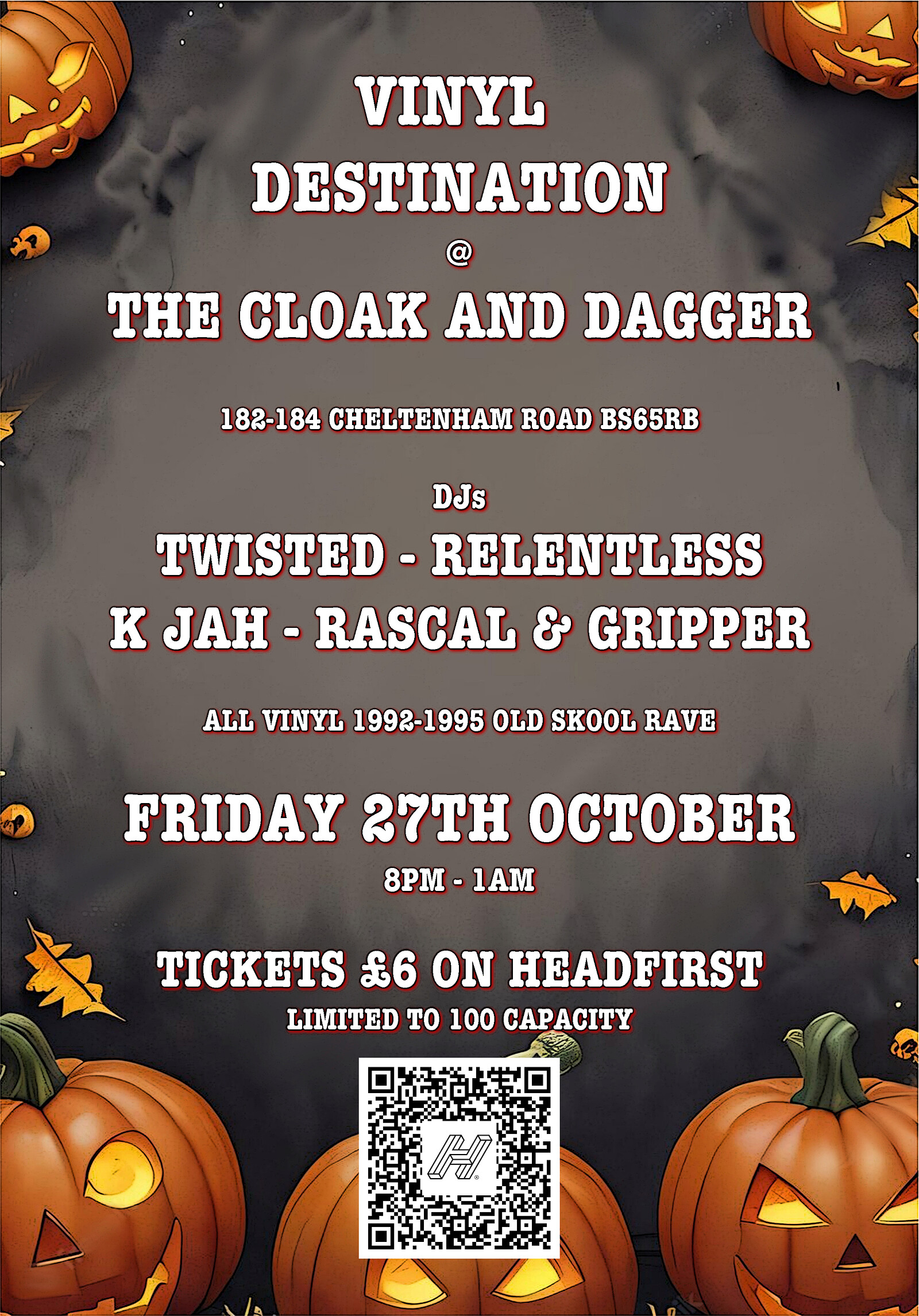 Vinyl Destination tickets — £6.55 | Cloak, Bristol